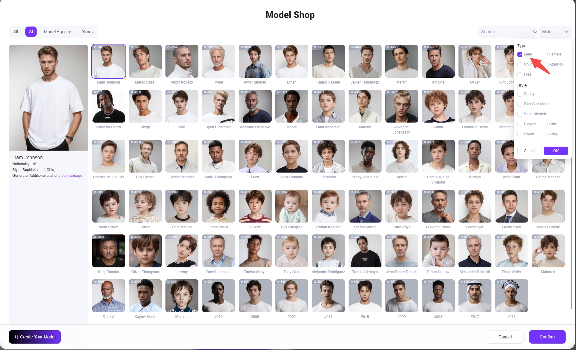 Discover AI Male Models and Handsome AI Generated Man