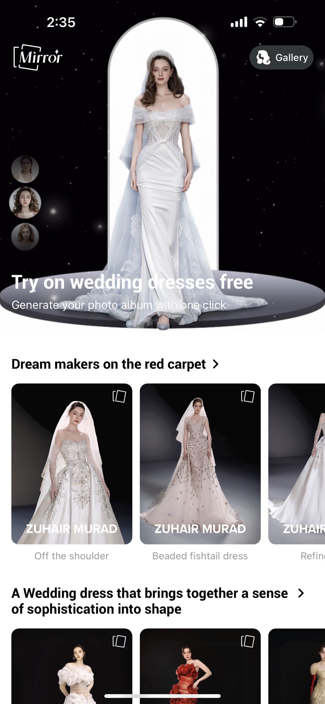 Mirror APP: Bridal Dress Free Try-On, Powered by WeShop AI
