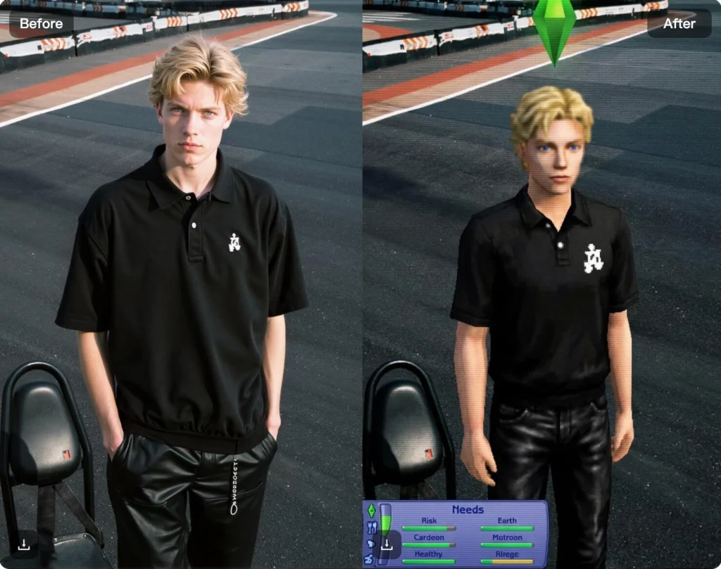 PS2 Filter AI: Turn Photos into PS2-Style Game Characters – WeShop AI Blog